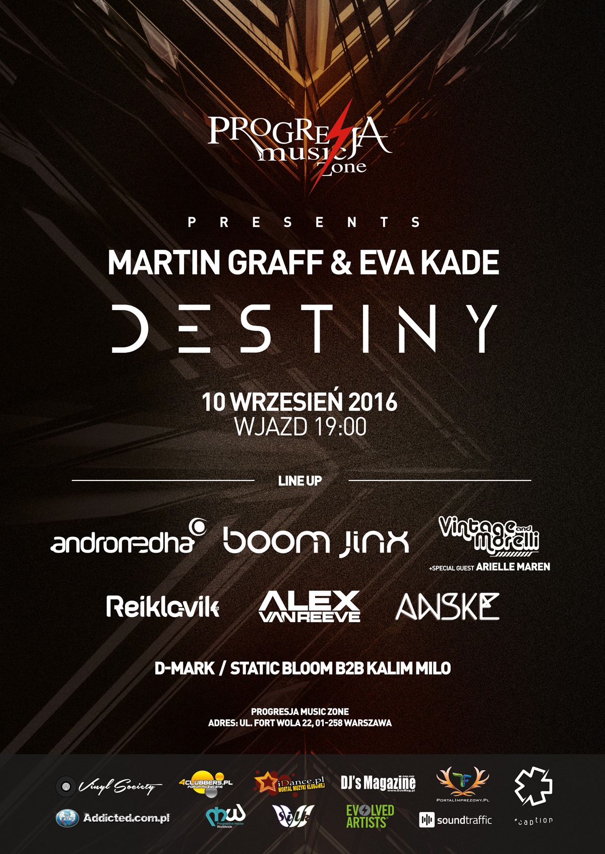 Bilety na MARTIN GRAFF & EVA KADE PRESENTS – DESTINY - Warszawa