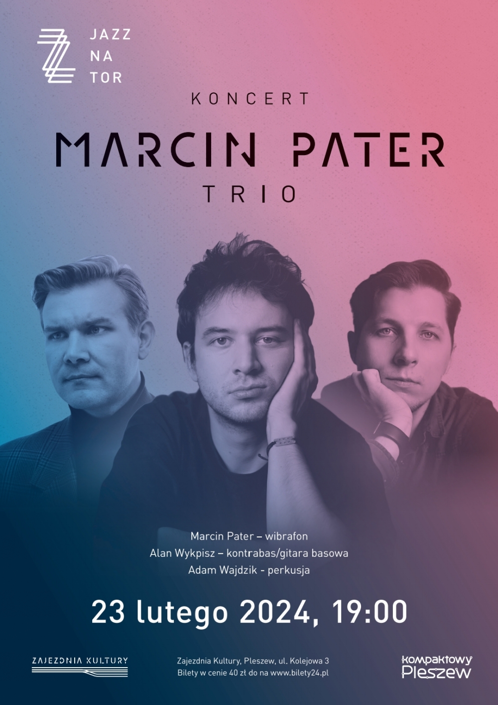 Bilety na MARCIN PATER TRIO - Pleszew